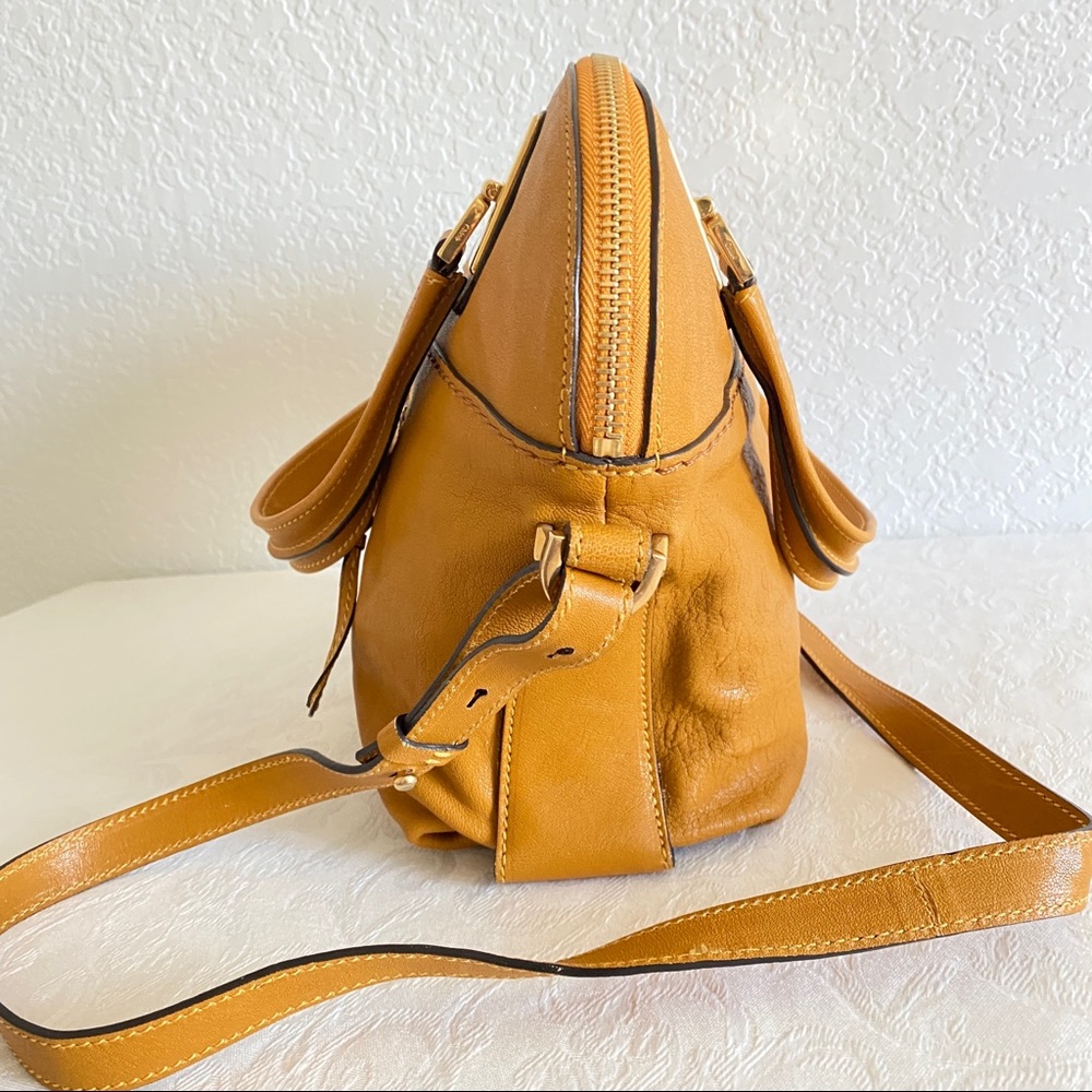 Chloe Cognac Angie 2 Way Double Zip Bag - Gem